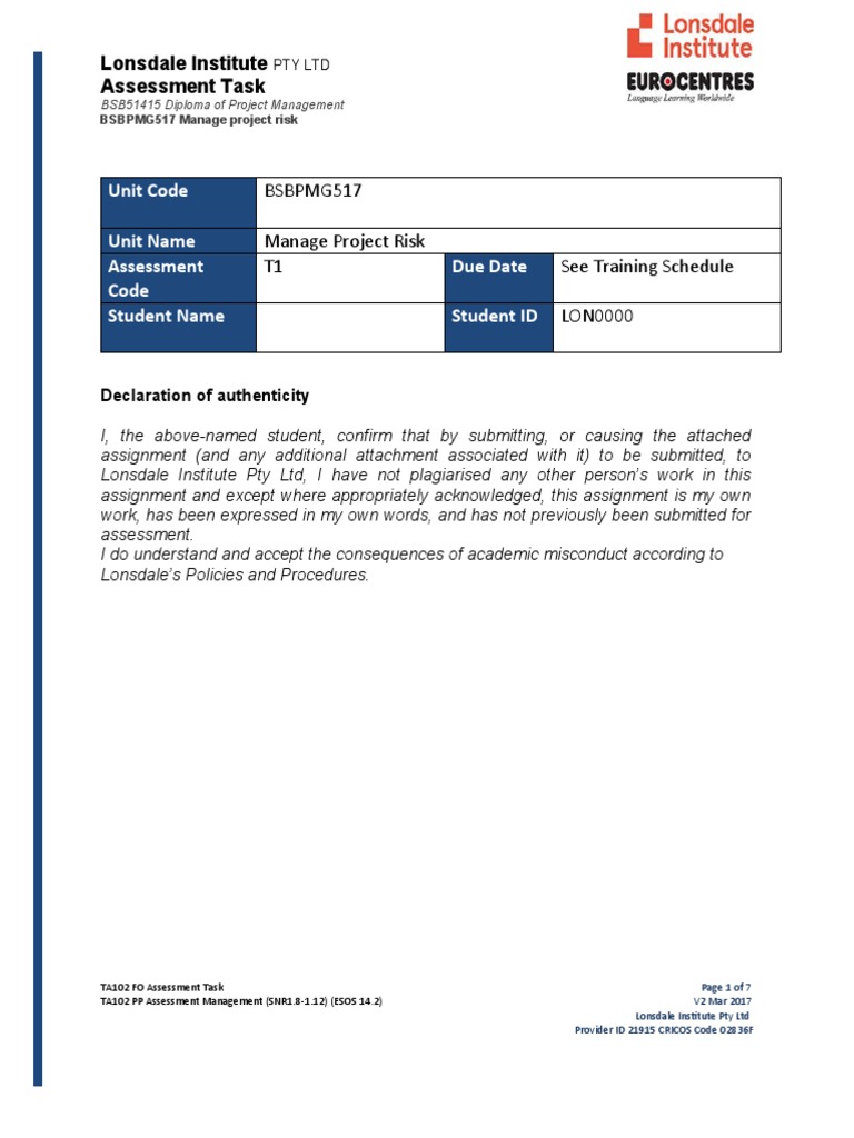 Unit Code Unit Name Assessment Code Due Date Student Name Student ID ...