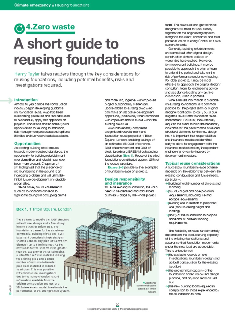 A Short Guide To Reusing Foundations | PDF | Deep Foundation | Geotechnical Engineering