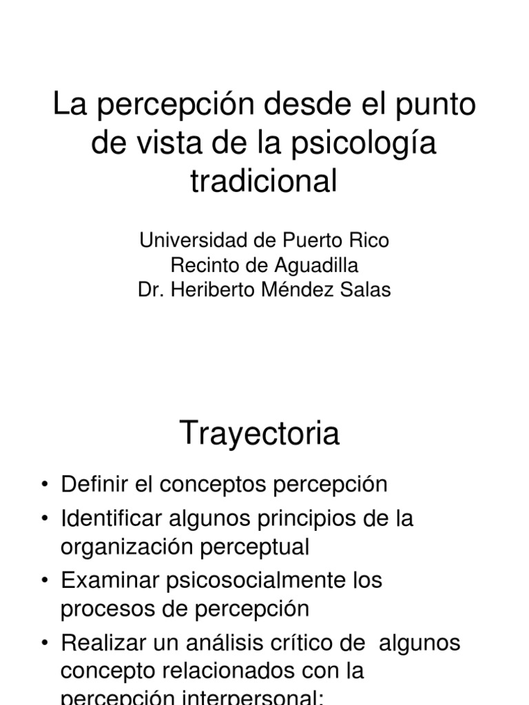 Percepción Interpersonal (Resumen P.P.) | PDF | Percepción | Ciencia ...