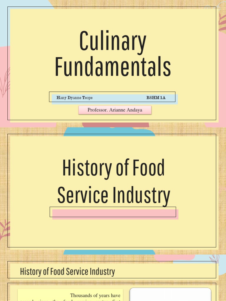 History of Food Service Industry | PDF | Grilling | Chef