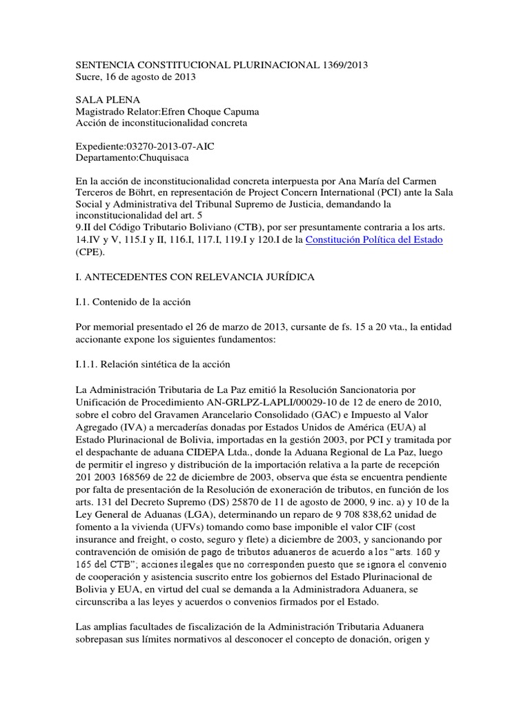 SCP 1369 de 16 de Agosto de 2013 | Download Free PDF | Debido al proceso | Ley procesal