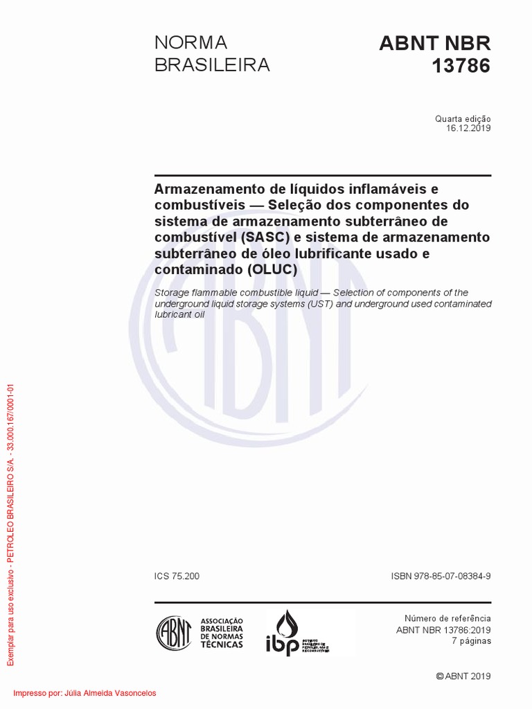 Abnt NBR 13786 - 2019 | PDF | Matéria condensada mole | Líquidos