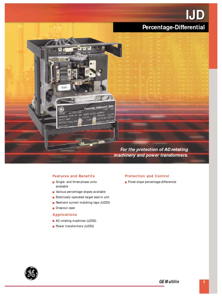 Percentage-Differential: For The Protection of AC Rotating Machinery ...