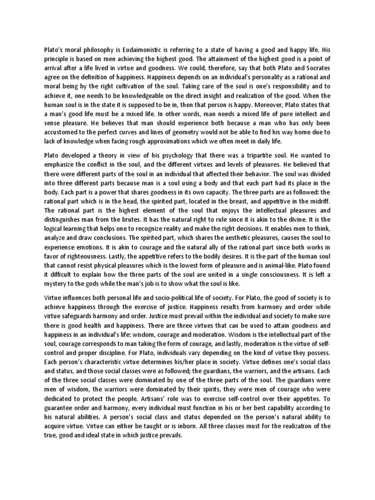 Plato S Moral Philosophy Download Free Pdf Soul Virtue