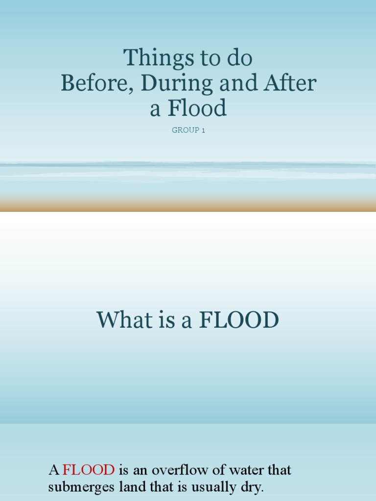Things To Do Before, During and After A Flood: Group 1 | Descargar ...