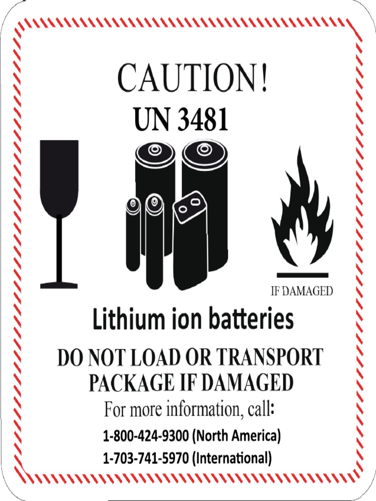 Lithium Ion Battery Warning 3481 | PDF