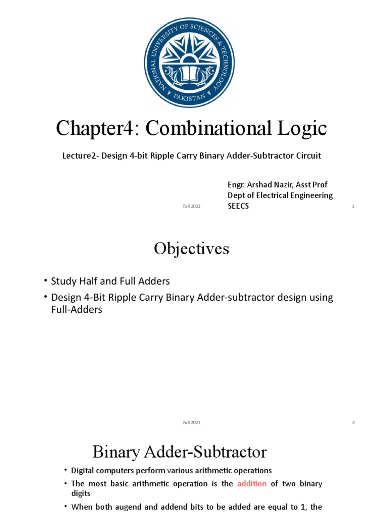 4-Bit Ripple Carry Subtractor Design | PDF | Computer Engineering ...
