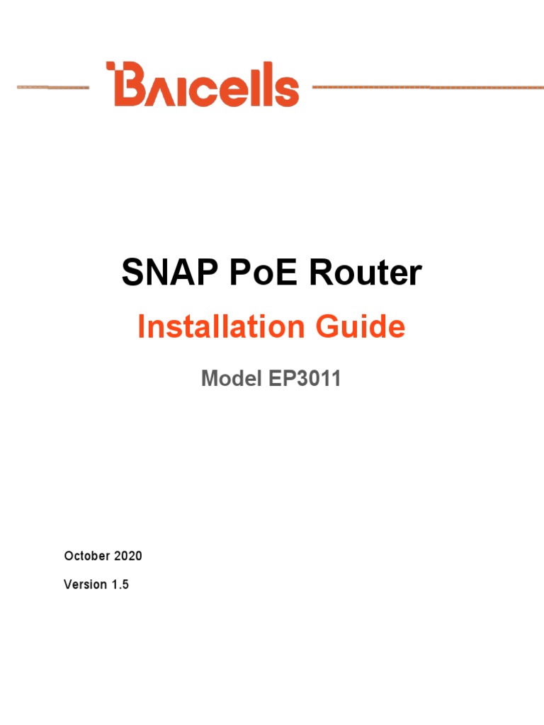SNAP Router Installation Guide | PDF | Wi Fi | Customer Premises Equipment