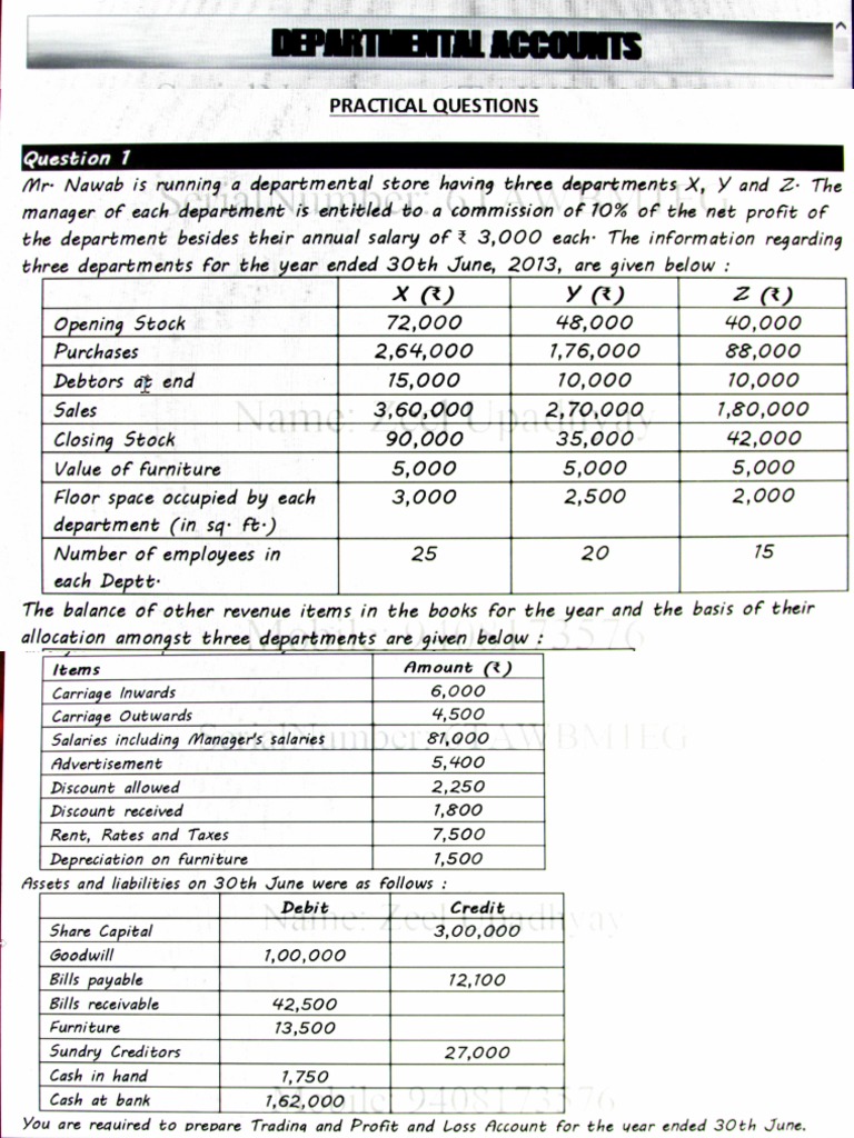 Departmental Accounts | PDF