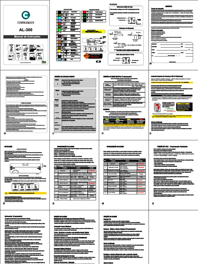 Manual Alarme Al 300 Commander | PDF