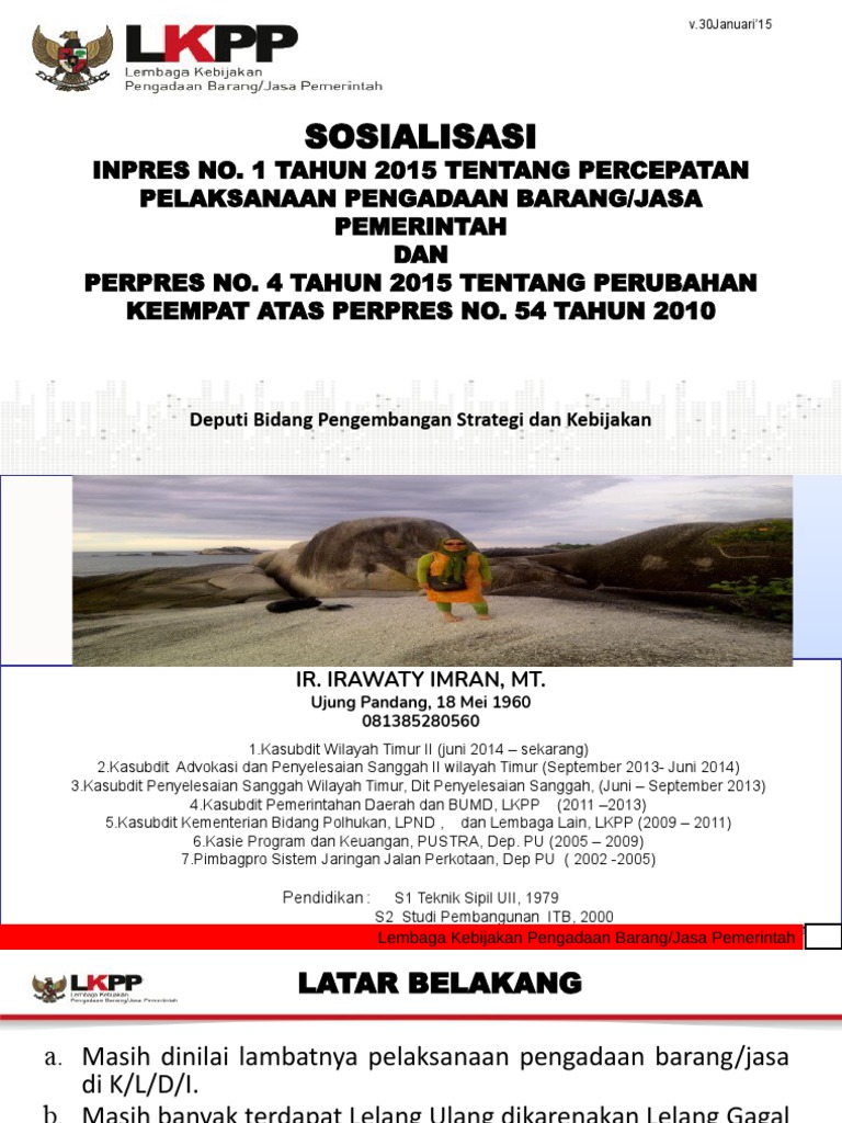Paparan Inpres 1 - Perpres 4 - 2015 v30 Januari-Pak Setya Budi Arijanta ...