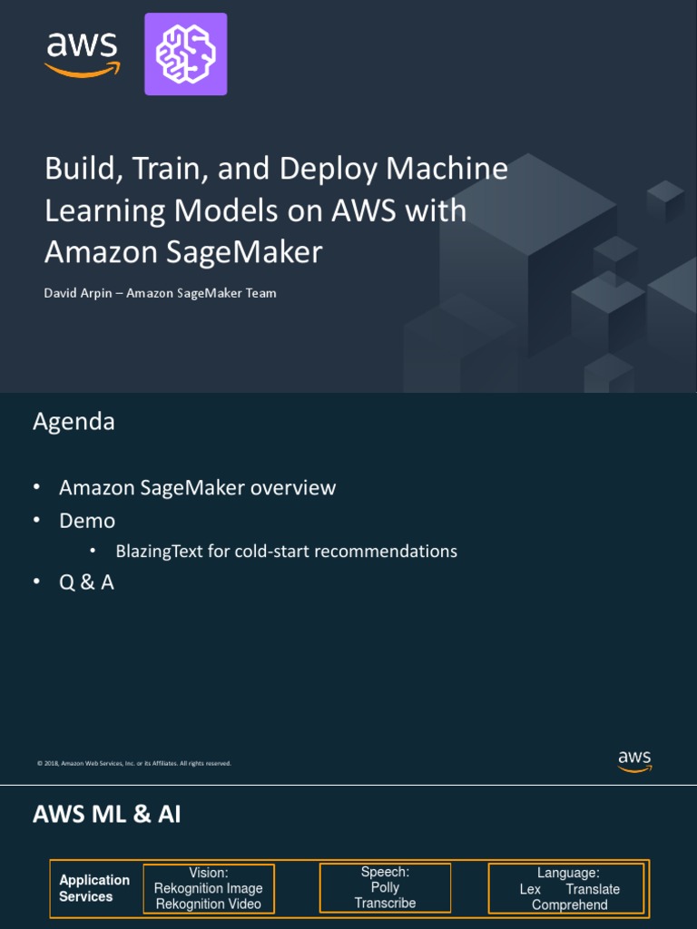 Build, Train, and Deploy Machine Learning Models On Aws With Amazon ...