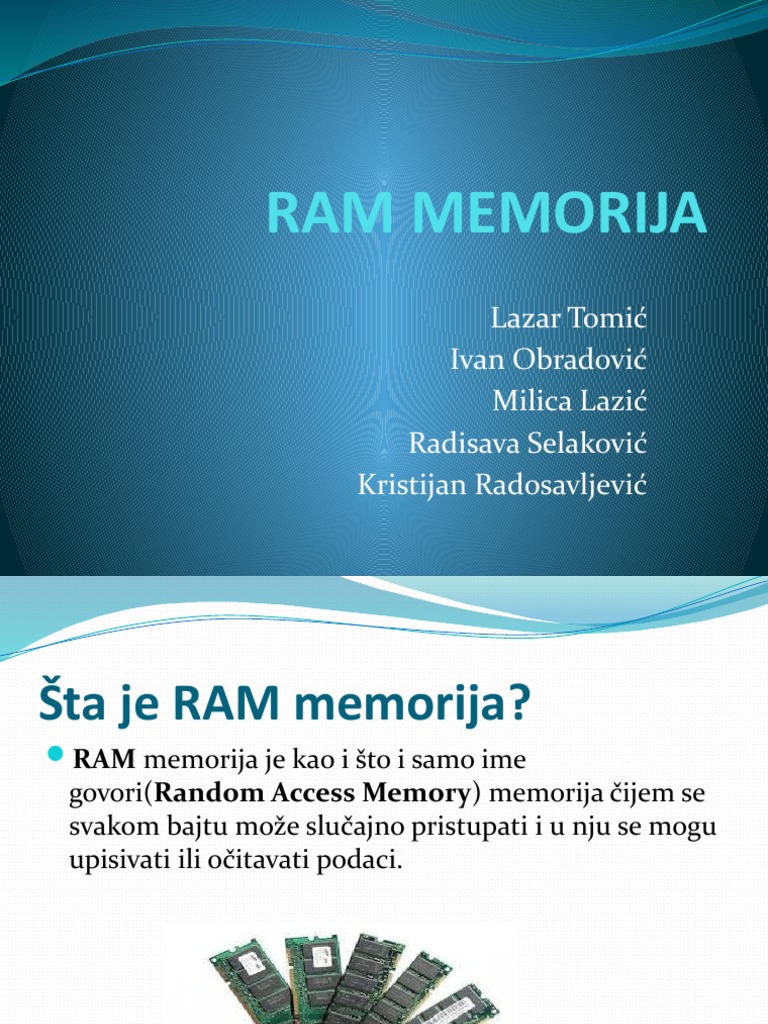 Ram Memorija Prezentacija | PDF