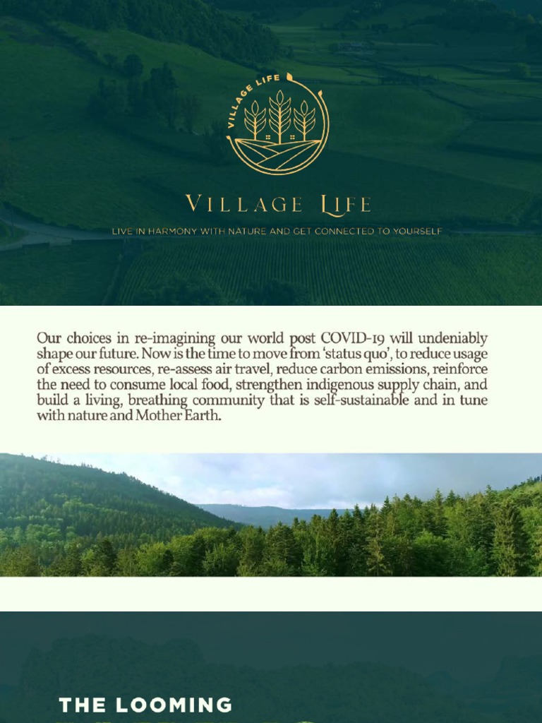 Eco-Friendly Village Life Project Overview | PDF | Agriculture ...
