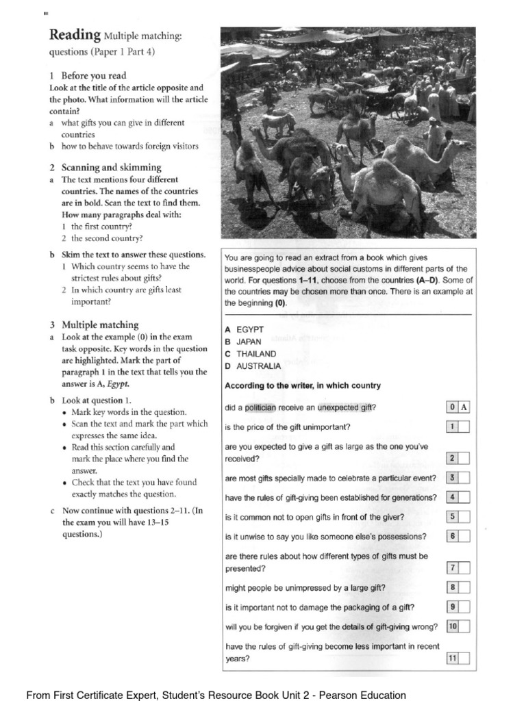 From First Certificate Expert, Student's Resource Book Unit 2 - Pearson ...