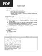 Detailed Lesson Plan - Arithmetic Sequence | PDF | Critical Thinking ...