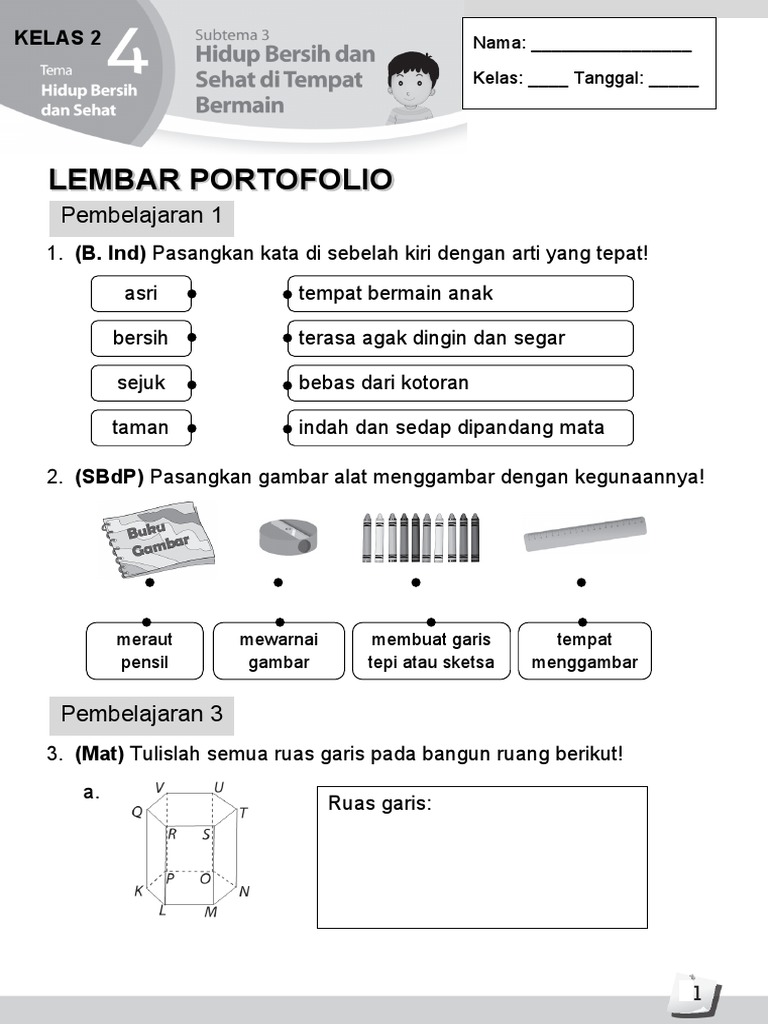 Lembar Portofolio Bupena 2b Tema 4 Sub 3 | PDF