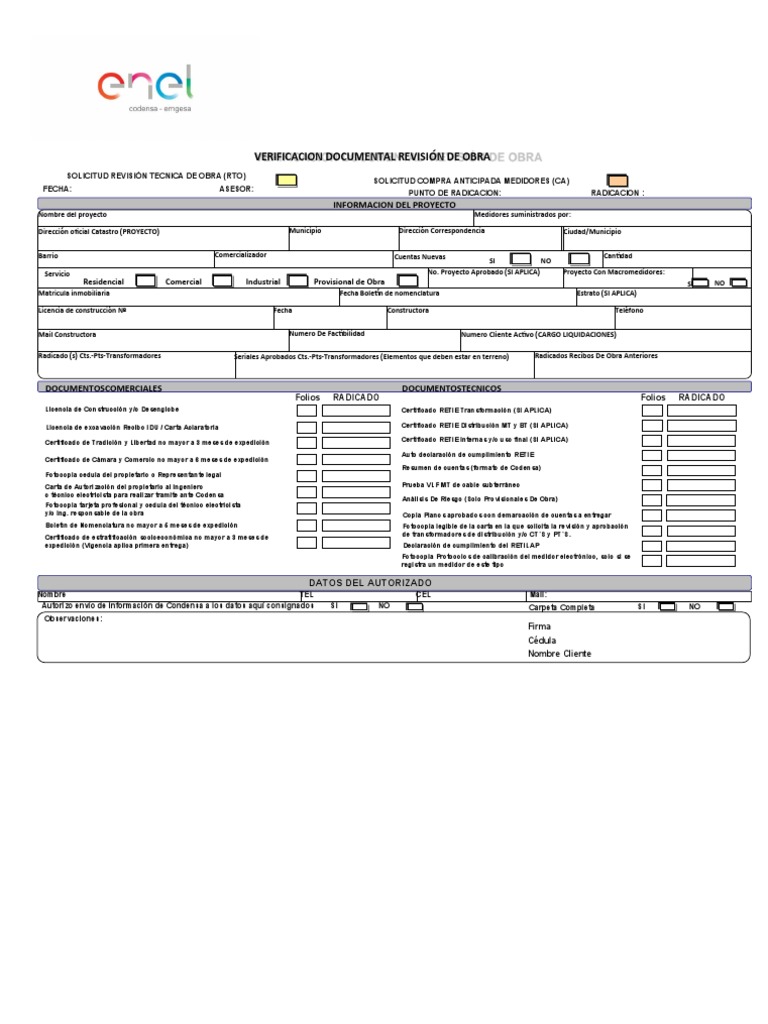 Formato Codensa | PDF