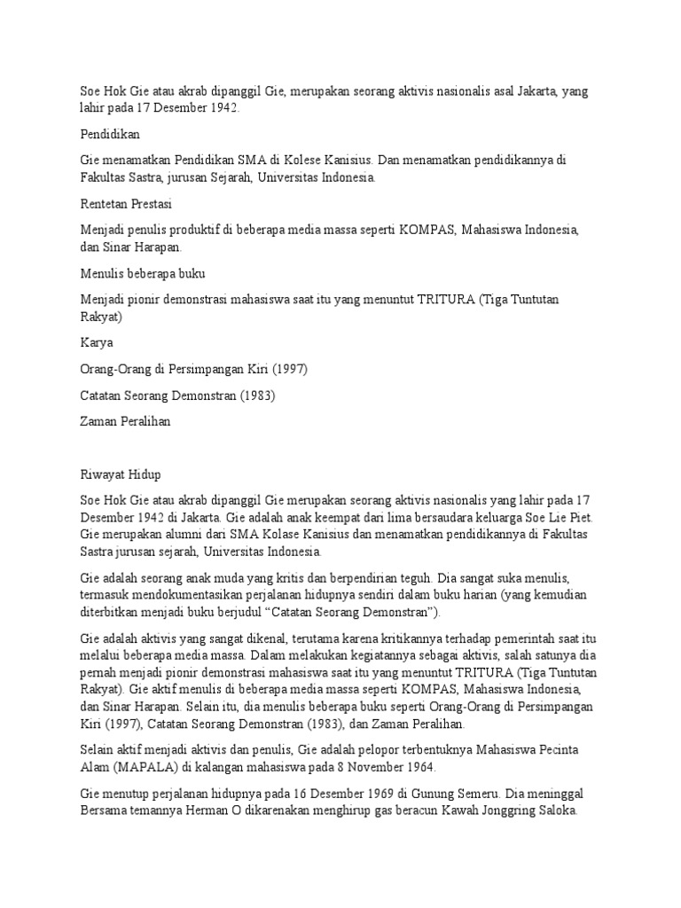 Soe Hok Gie | PDF