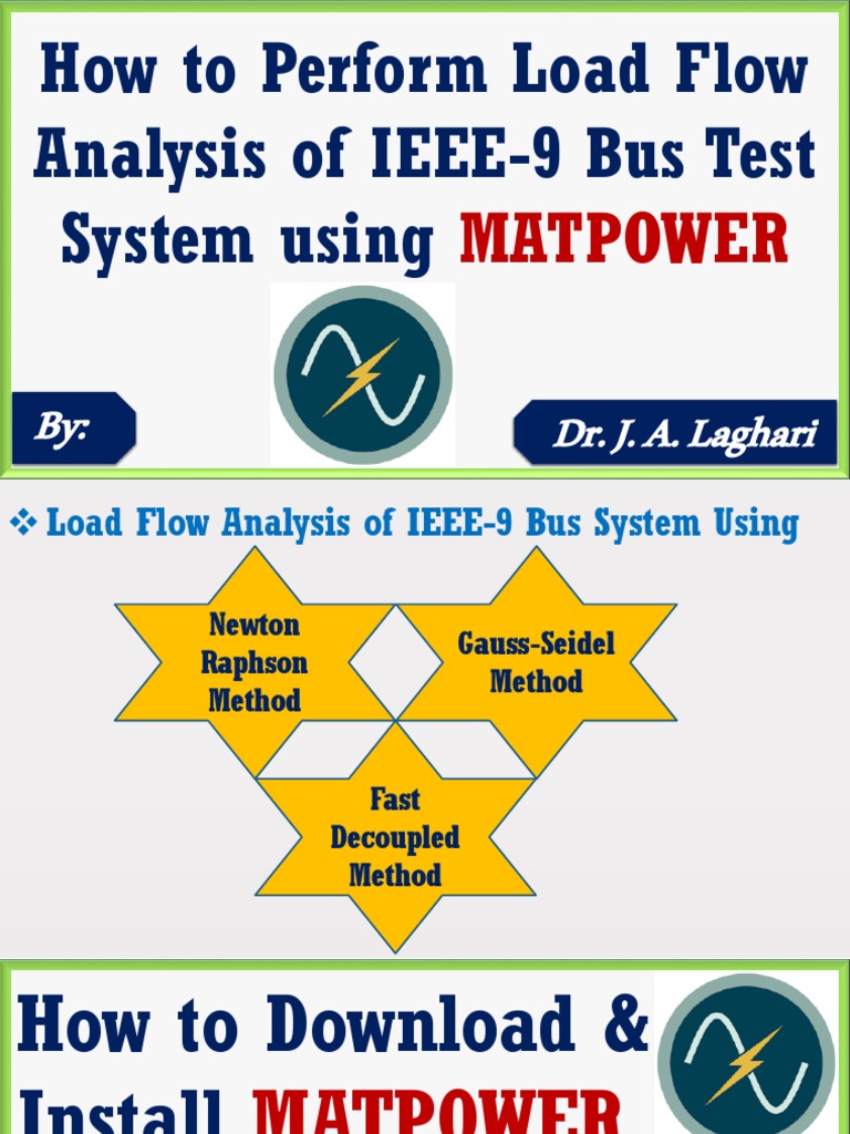 How To Perform The Load Flow Analysis of IEEE 9 Bus System MATPOWER | PDF | Electrical ...