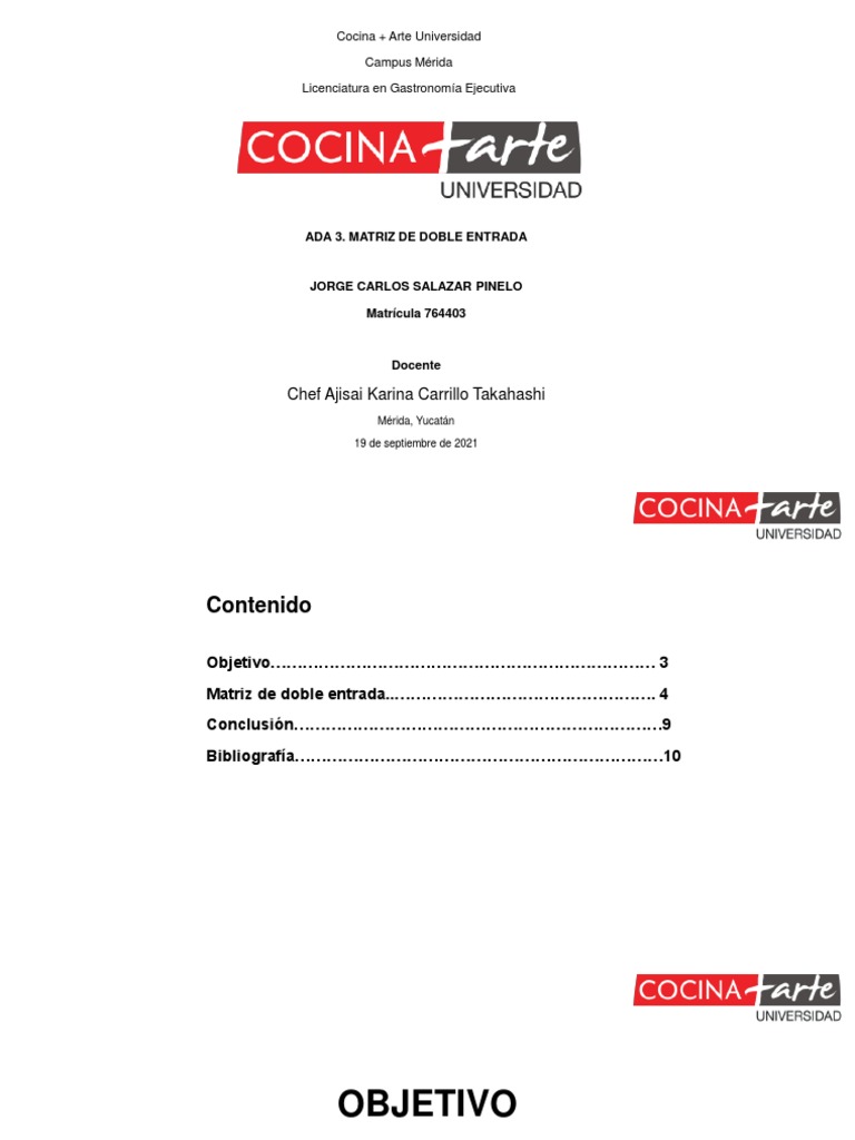 05 Jorge Salazar ADA 3 Matriz de Doble Entrada Iden DP | PDF | Plantas ...