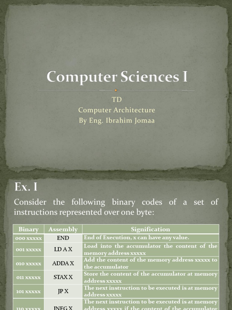 TD Computer Architecture by Eng. Ibrahim Jomaa | PDF | Digital ...