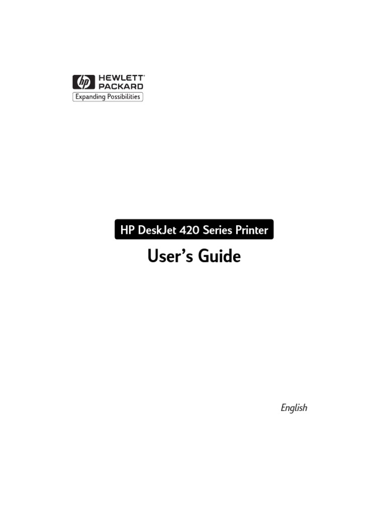 User'S Guide: HP Deskjet 420 Series Printer | PDF | Printer (Computing) | Electrical Connector