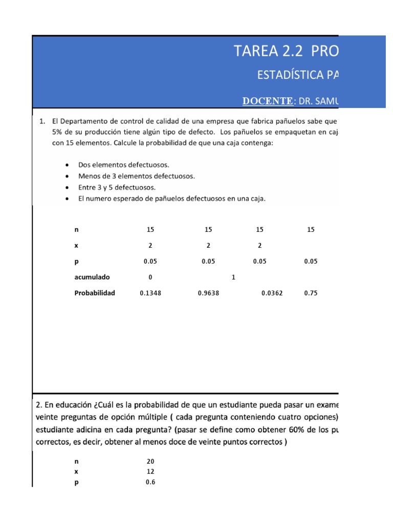 TAREA-2.2 Binomial | PDF