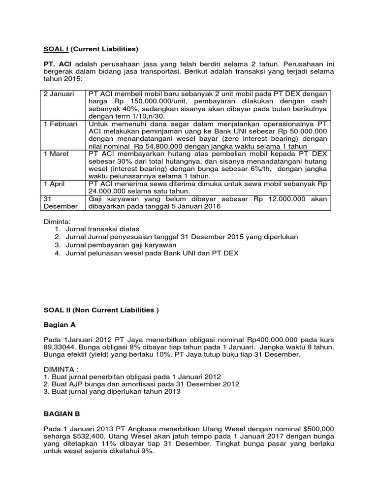 SOAL Latihan AKM II PDF | PDF