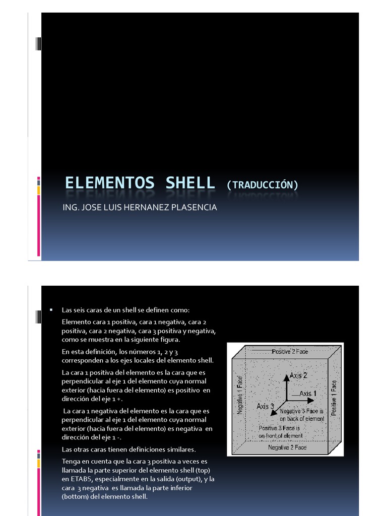 Fuerzas y Esfuerzos en Elementos Shell | PDF | Esfuerzo cortante ...
