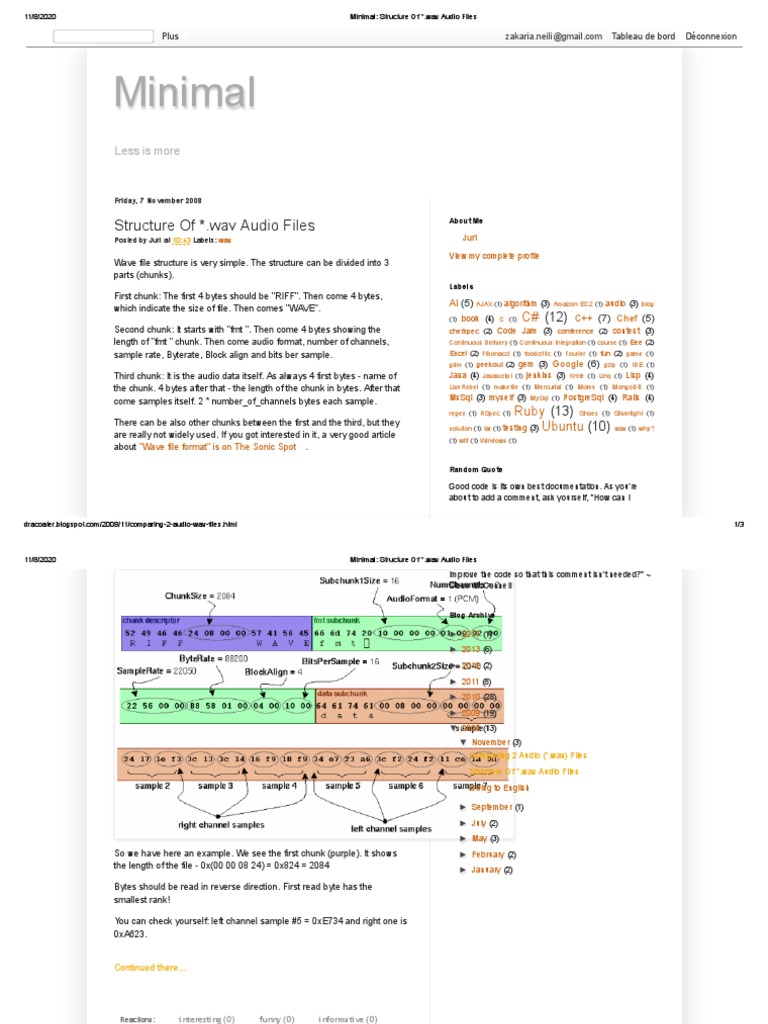 Structure of Wav Audio Files | PDF | Application Software | Computer File Structure of Wav Audio Files | PDF | Application Software | Computer File
