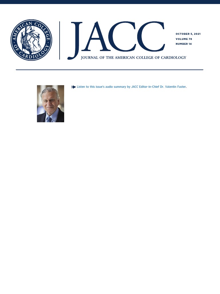JACC Volume 78, Issue 14 October | PDF | Myocardial Infarction | Cardiology