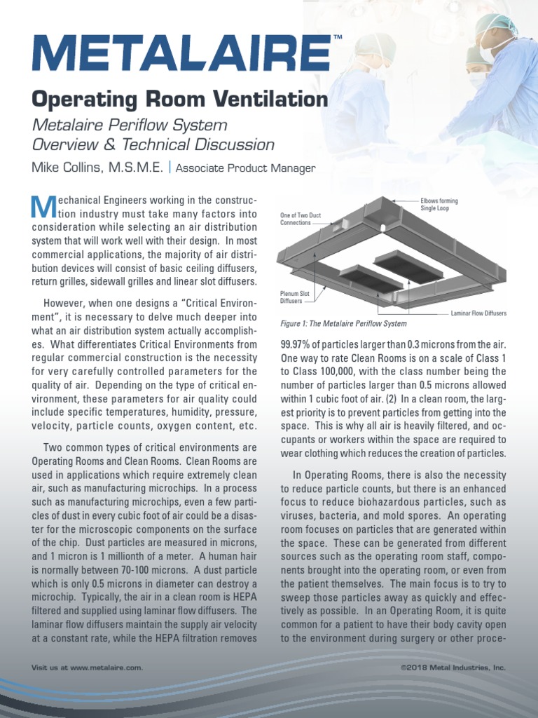 Operating Room Ventilation: Metalaire Periflow System Overview ...