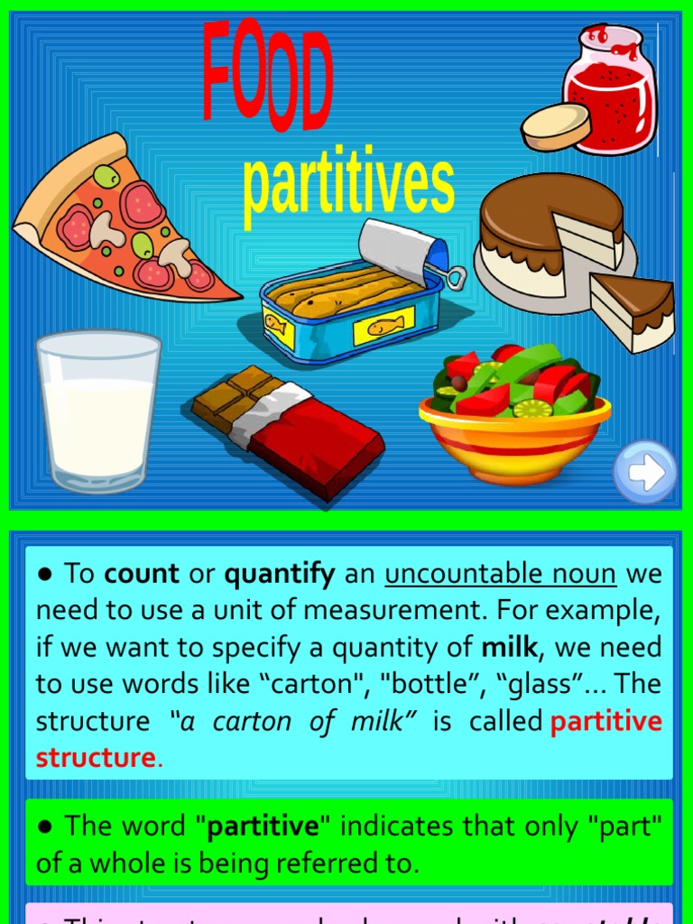 Food Partitives | PDF | Cooking | Cuisine