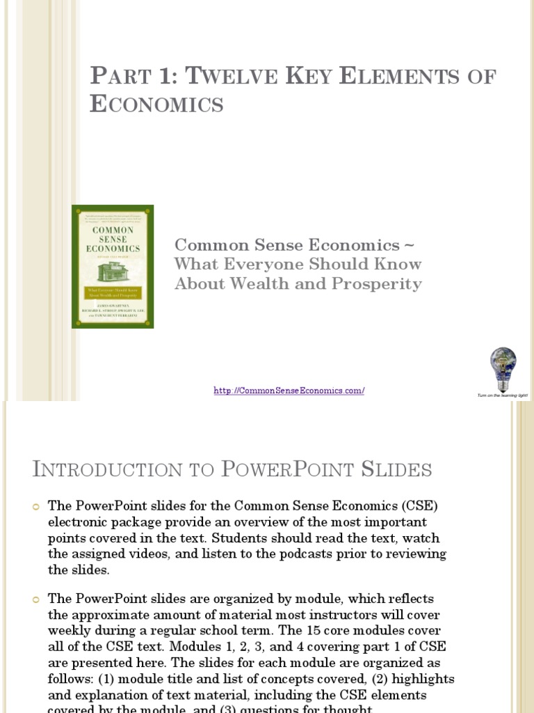 Twelve Key Elements of Economics | Download Free PDF | Economic ...