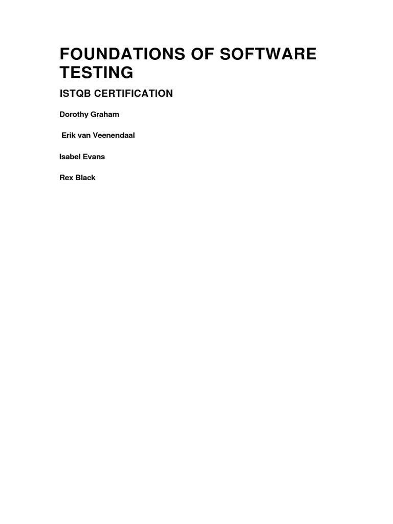 Foundations of Software Testing - IsTQB Certification | PDF | Software ...