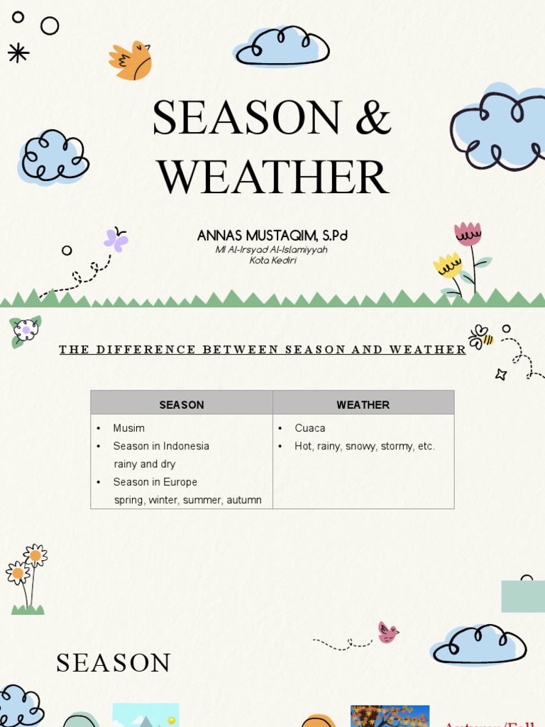 Seasons vs. Weather Explained | PDF