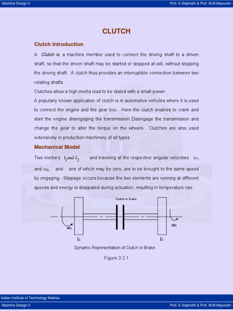Clutch | PDF | Clutch | Transmission (Mechanics)