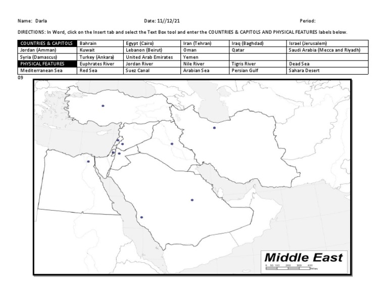 Middle East Map | PDF