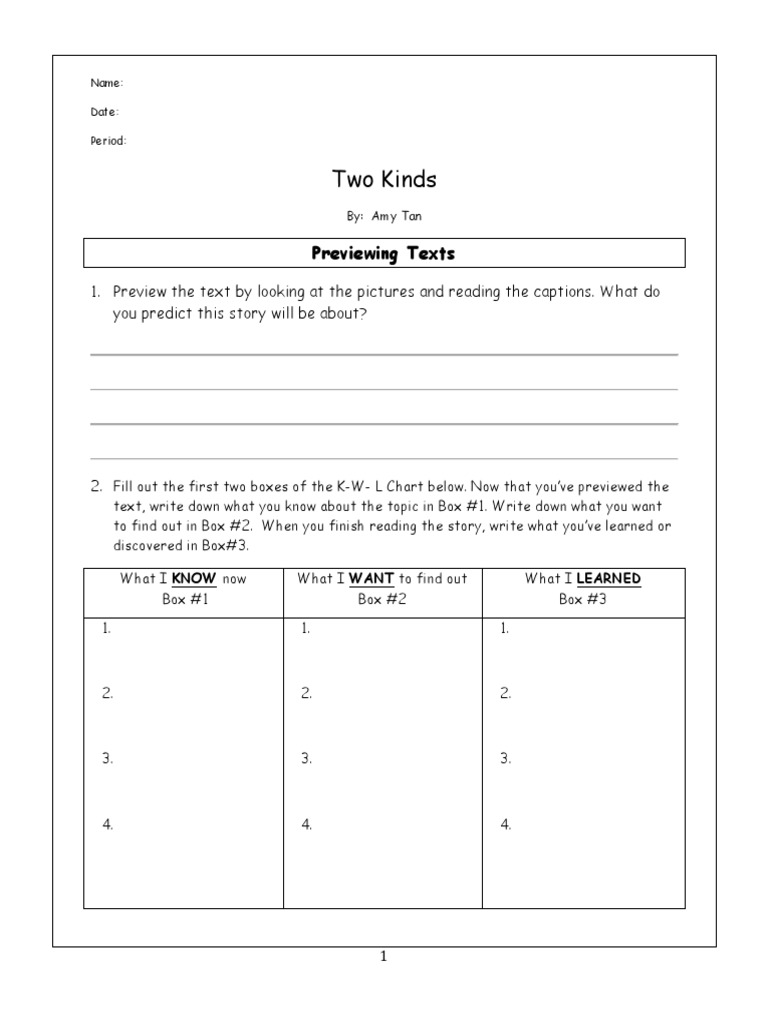 3-3-Two Kinds Answer Key | PDF
