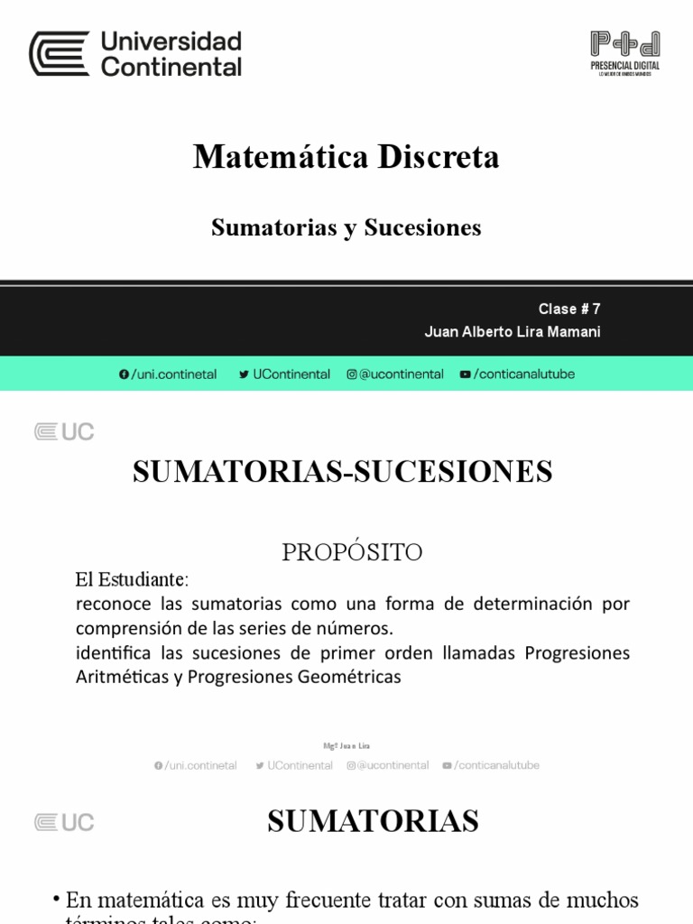 Sumatorias y Sucesiones | PDF | Secuencia | Suma
