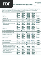 ArmA Arm Activity Measure | PDF | Caregiver | Diseases And Disorders