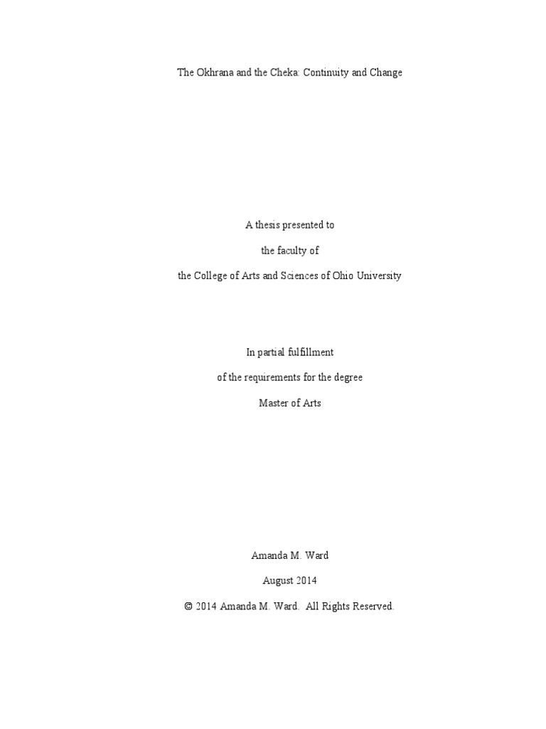 The Okhrana and The Cheka | PDF | Ministry Of Internal Affairs (Russia ...