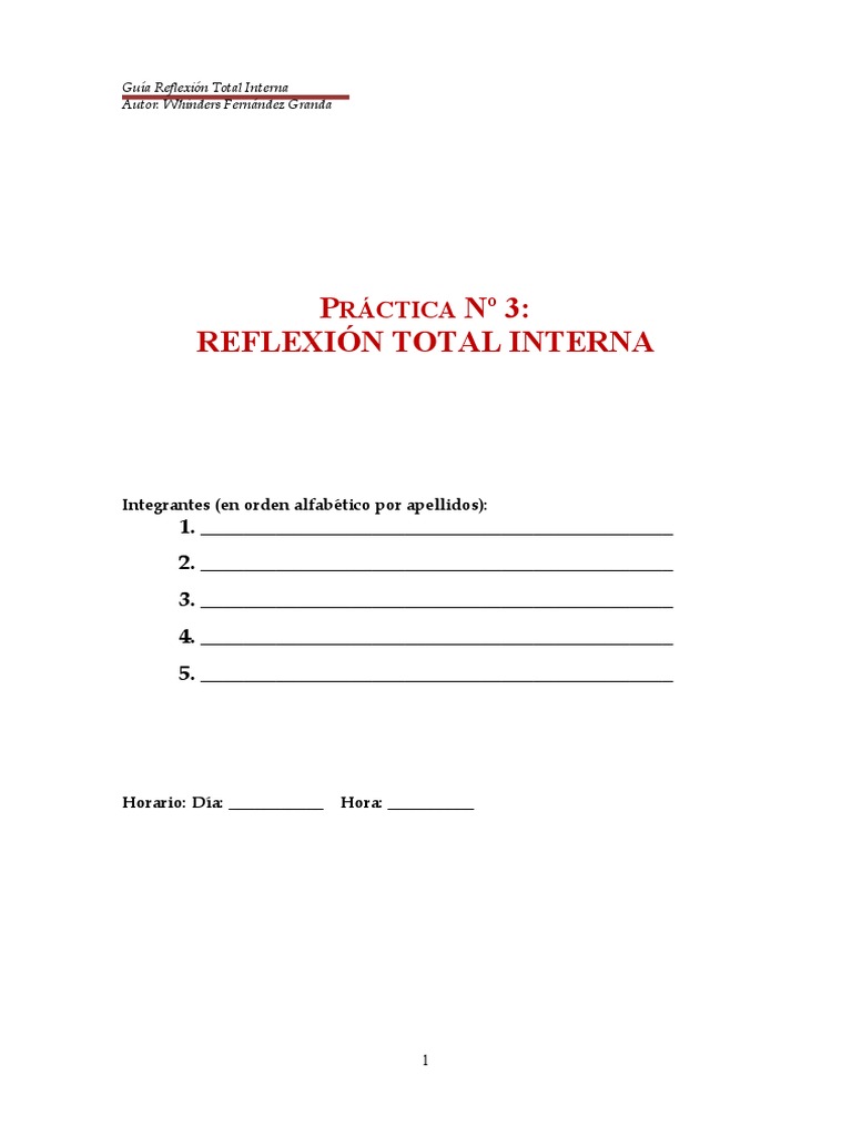 Refleccion Total Interna | PDF | Reflexión (Física) | Ligero