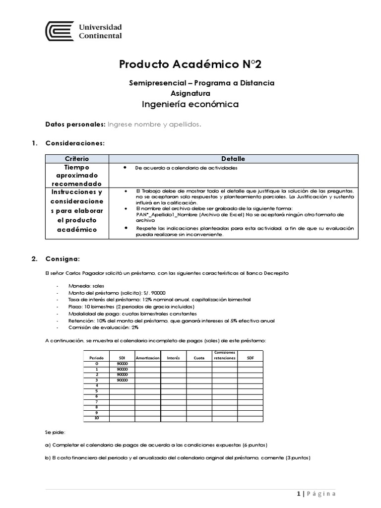 Producto Academico N°2 | PDF | Interés | Economias
