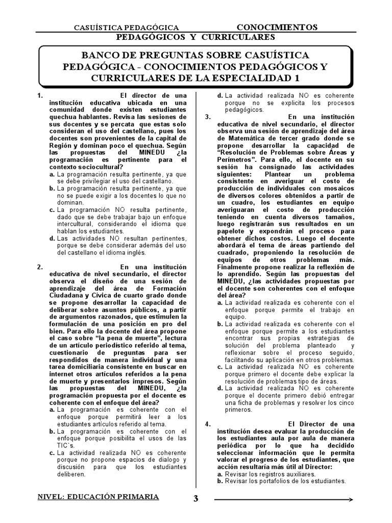 Casuistica Primaria Completo 2017 | PDF | Maestros | Aprendizaje