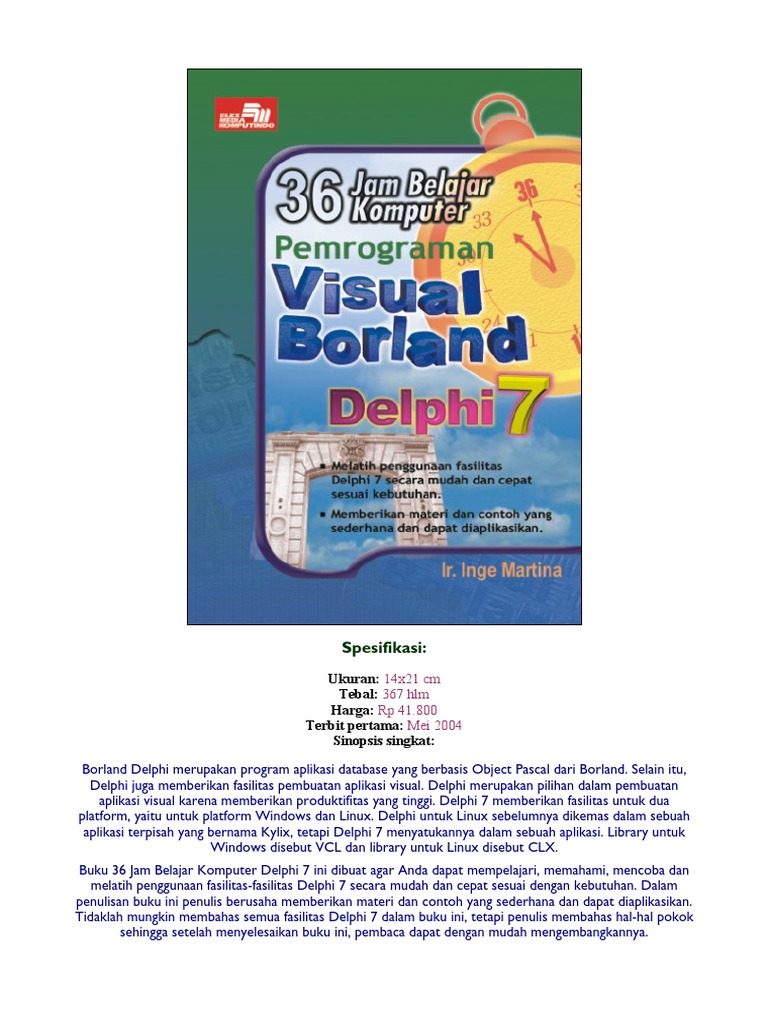 Panduan Praktis Delphi 7: Menu dan Frame | PDF | Bisnis | Komputer