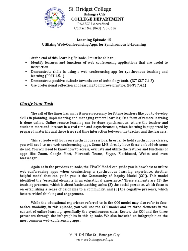 Episode 15 Pdf Educational Technology Distance Education