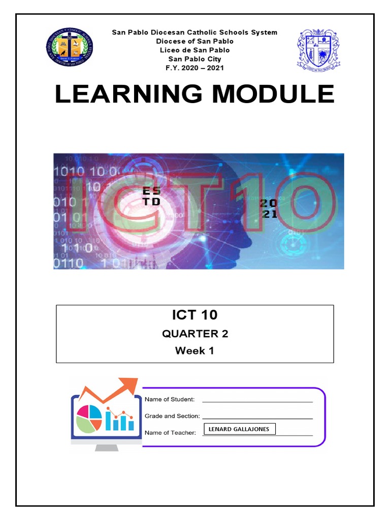 Learning Module: Quarter 2 Week 1 | PDF | Reserved Word | Computer ...