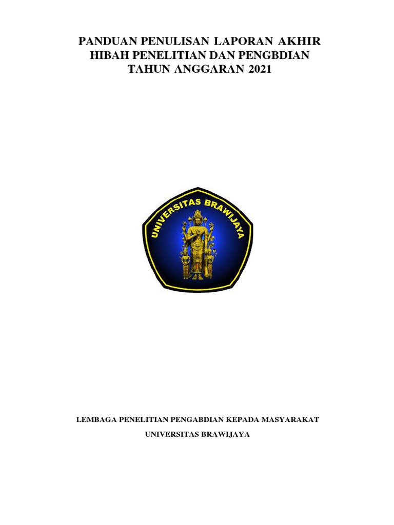Revisi Panduan Laporan Akhir Dan Lap Keuangan LPPM 2021 | PDF